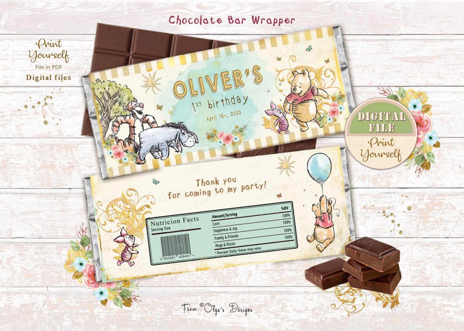 Classic Winnie the Pooh Potato Chip Bag Personalized Pooh - Etsy