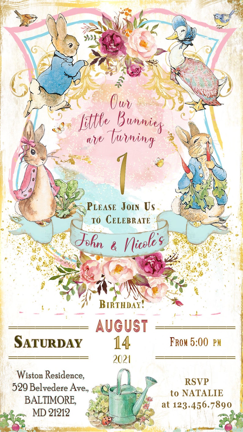 Flopsy Bunny Cake Topper Flopsy 1st Birthday Centerpiece - Etsy