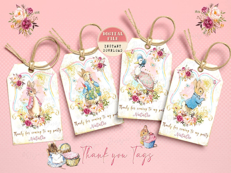 Peter Rabbit & Friends Cake Topper Printable Topper Digital - Etsy