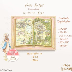 Beatrix Potter Map, Peter Rabbit Welcome Sign, Peter Rabbit 1st ...