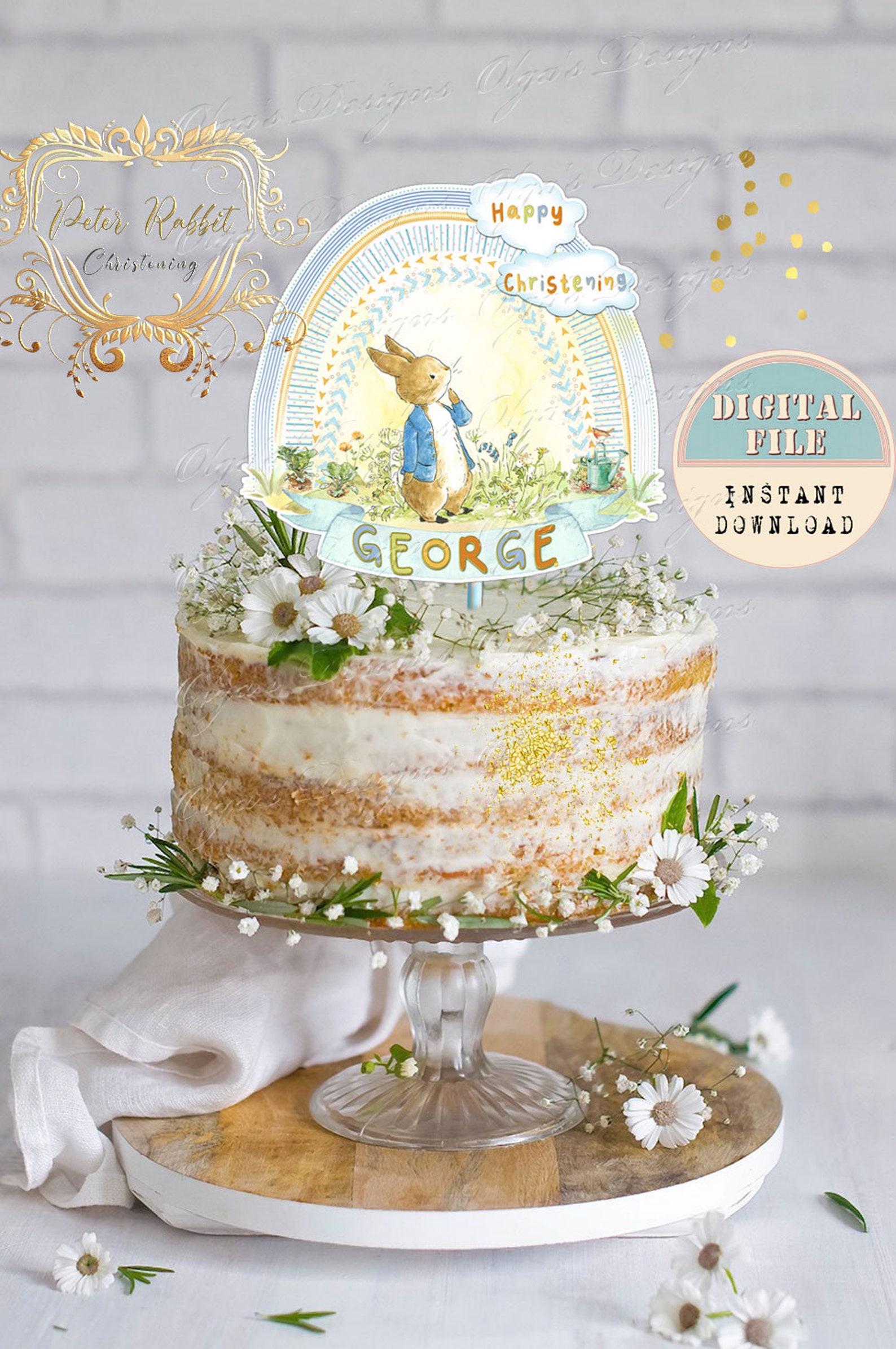 Peter Rabbit Cake Topper Peter Rabbit 1st Birthday - Etsy