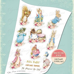 Peter Rabbit Cake Toppers, Peter Rabbit Birthday Party, Peter Rabbit ...