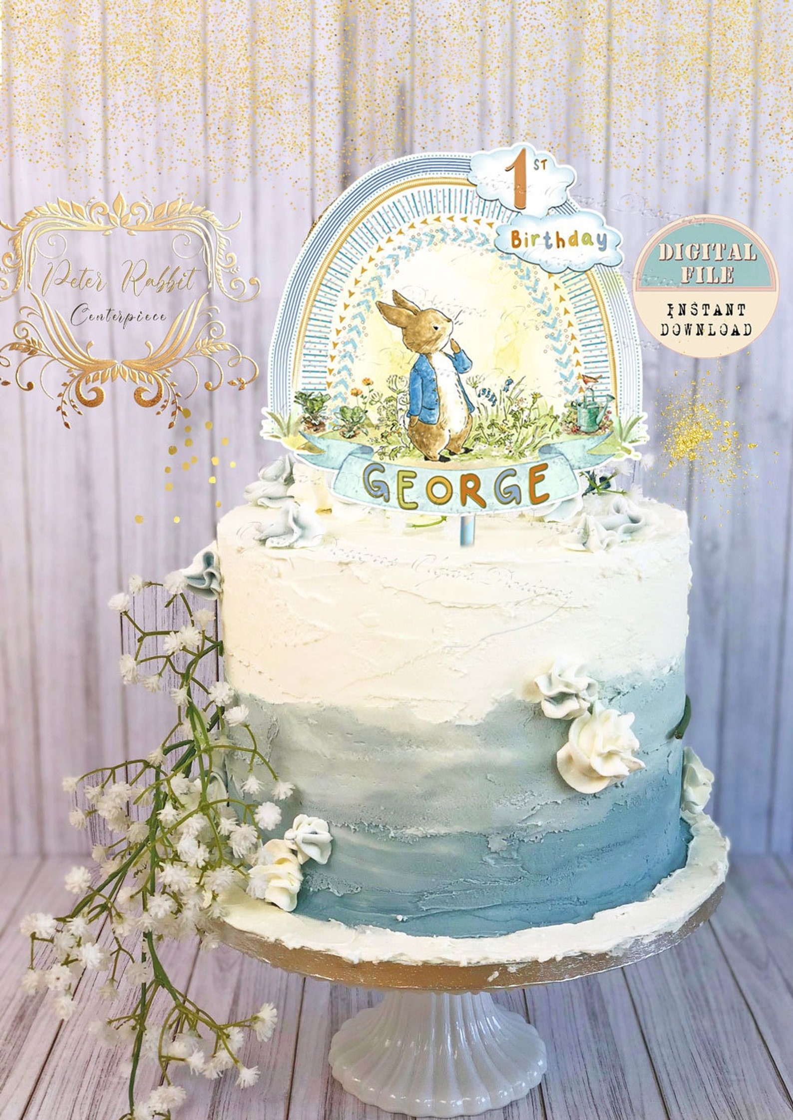 Peter Rabbit Cake Topper Peter Rabbit 1st Birthday - Etsy