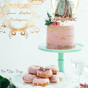 Personalized Jane Austen Cake Topper, Tea Party, Bridal Shower Party ...