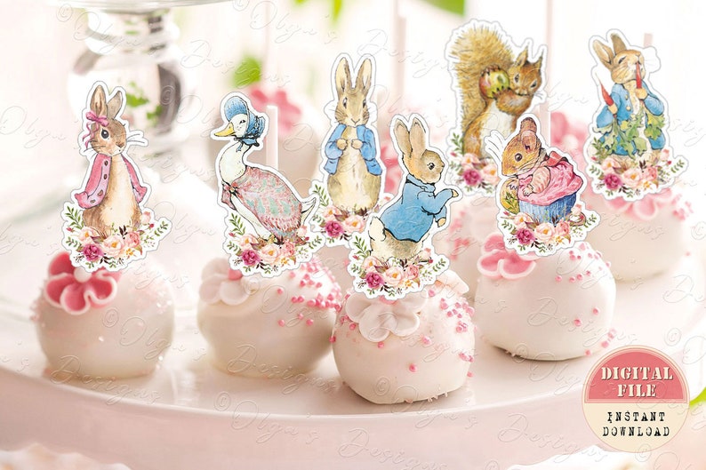 Peter Rabbit Baby Shower Cake Topper Peter Rabbit Baby Shower - Etsy