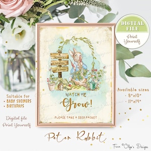Personalized Peter Rabbit Book Welcome Sign, Peter Rabbit 1st Birthday ...