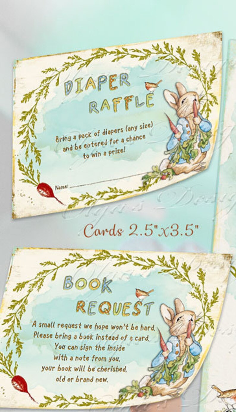 Etsy Peter Rabbit Baby Shower Invitations at April Langdon blog