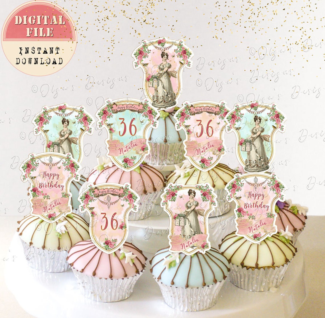 Personalized Jane Austen Cake Topper Tea Party Bridal Shower - Etsy