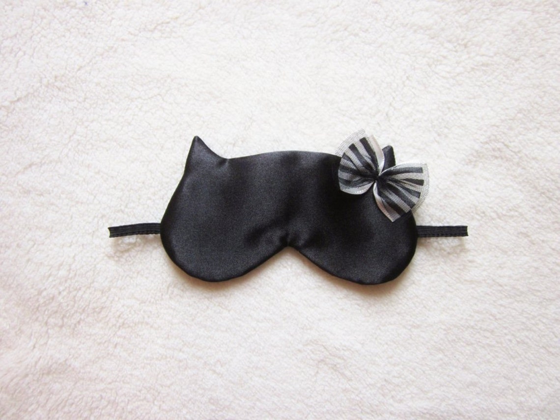 Pure Silk Satin Cat Sleep Eye Mask - Etsy