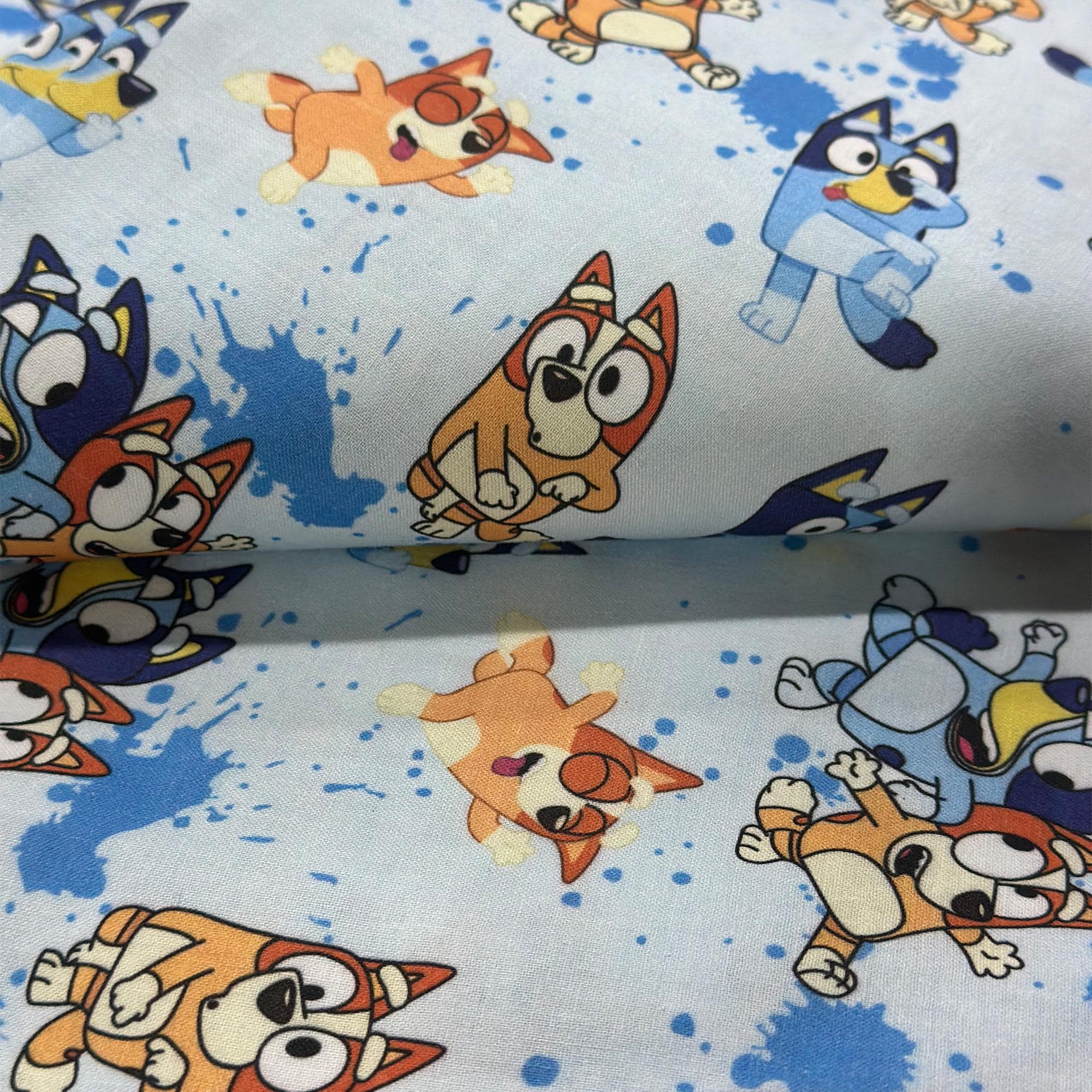 Bluey Fabric Cotton Fabric Animation Fabric by the Half Yard Customized ...