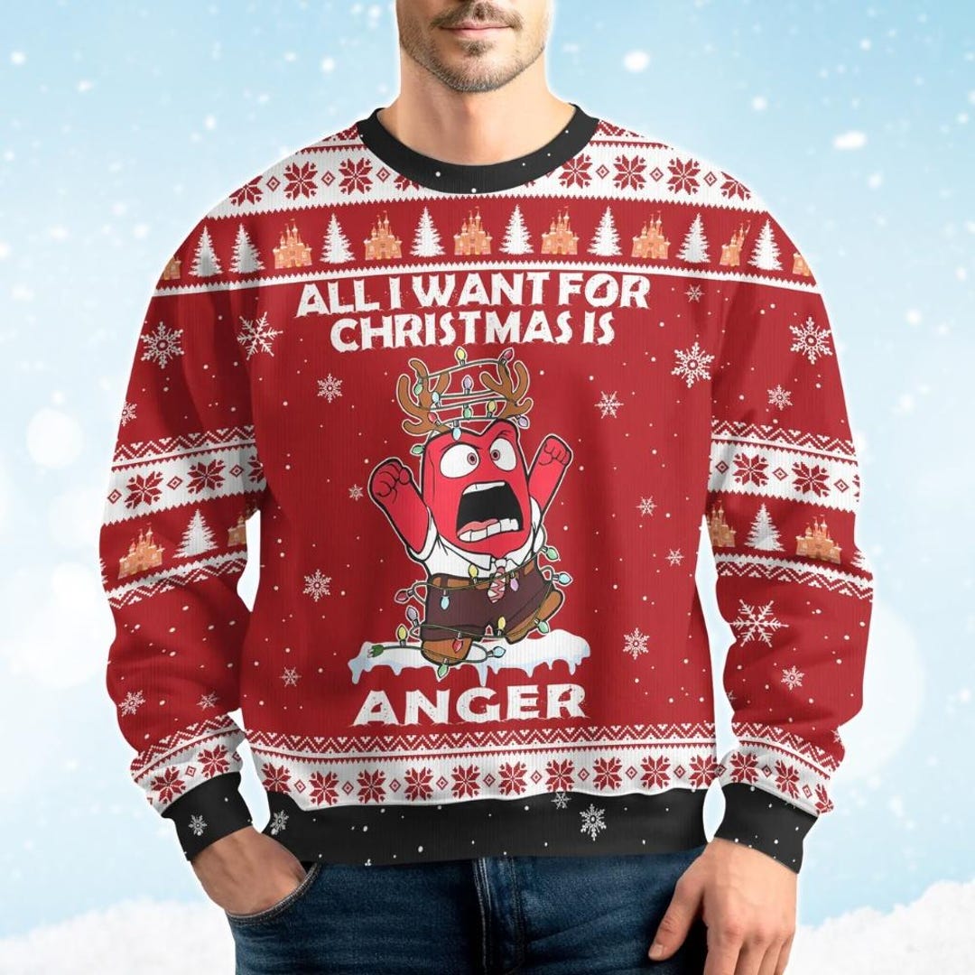 Anger Inside Out 2 Ugly Christmas Sweater, It's Ok to Feel Shirt ...