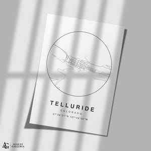 Telluride Minimalist Map Print | Modern Black & White City Map Poster ...