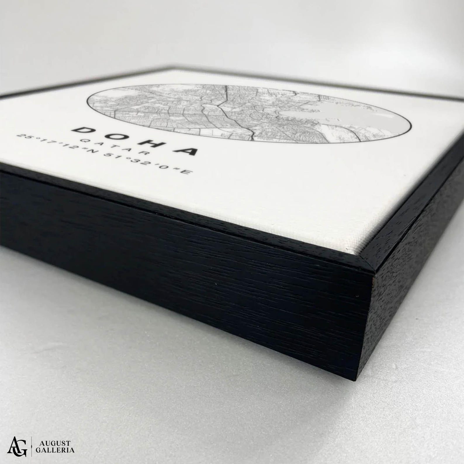 Doha Minimalist Map Print | Modern Black & White City Map Poster | Doha ...