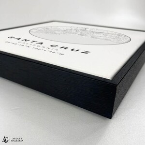 Santa Cruz Minimalist Map Print | Modern Black & White City Map Poster ...