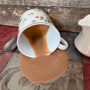 Coffee Wedgwood Mug Spilled Fake Drink Photo Staging Prop - Etsy