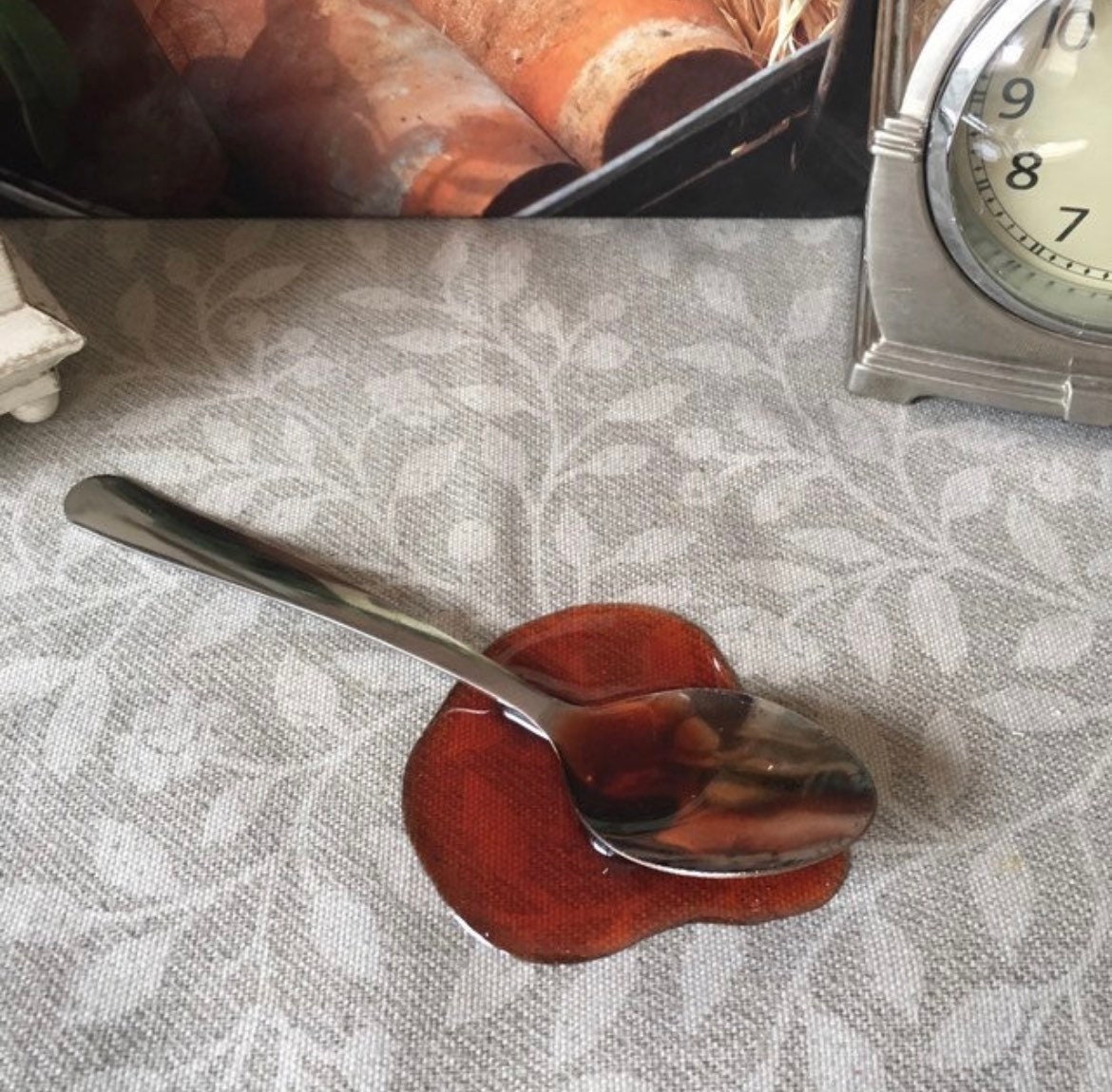 Choose Coffee on a Teaspoon With Cream or Black Fake Spilled Food Photo ...