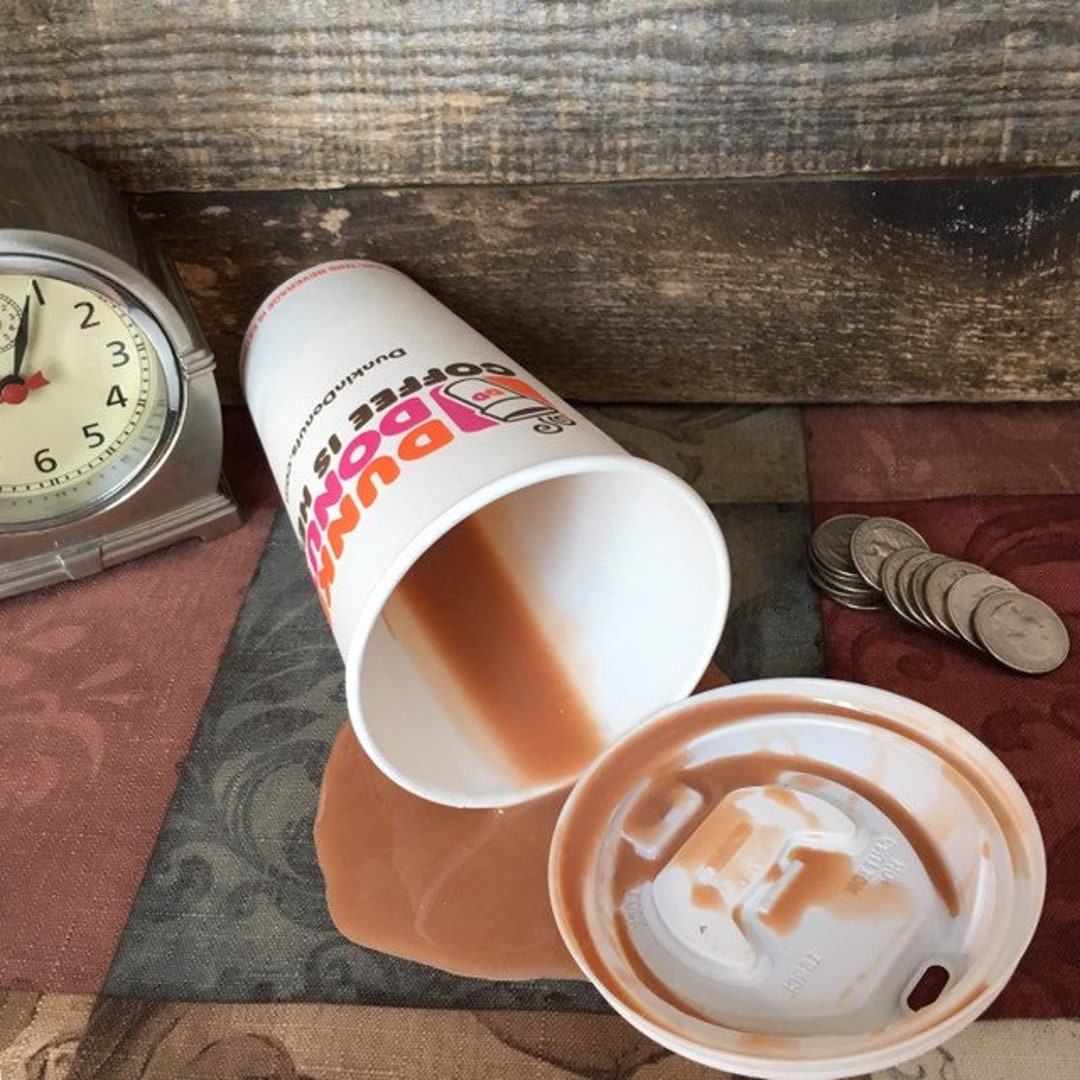 Fake Spilled Cup Coffee Cream DD Fun Photo Staging Prop - Etsy