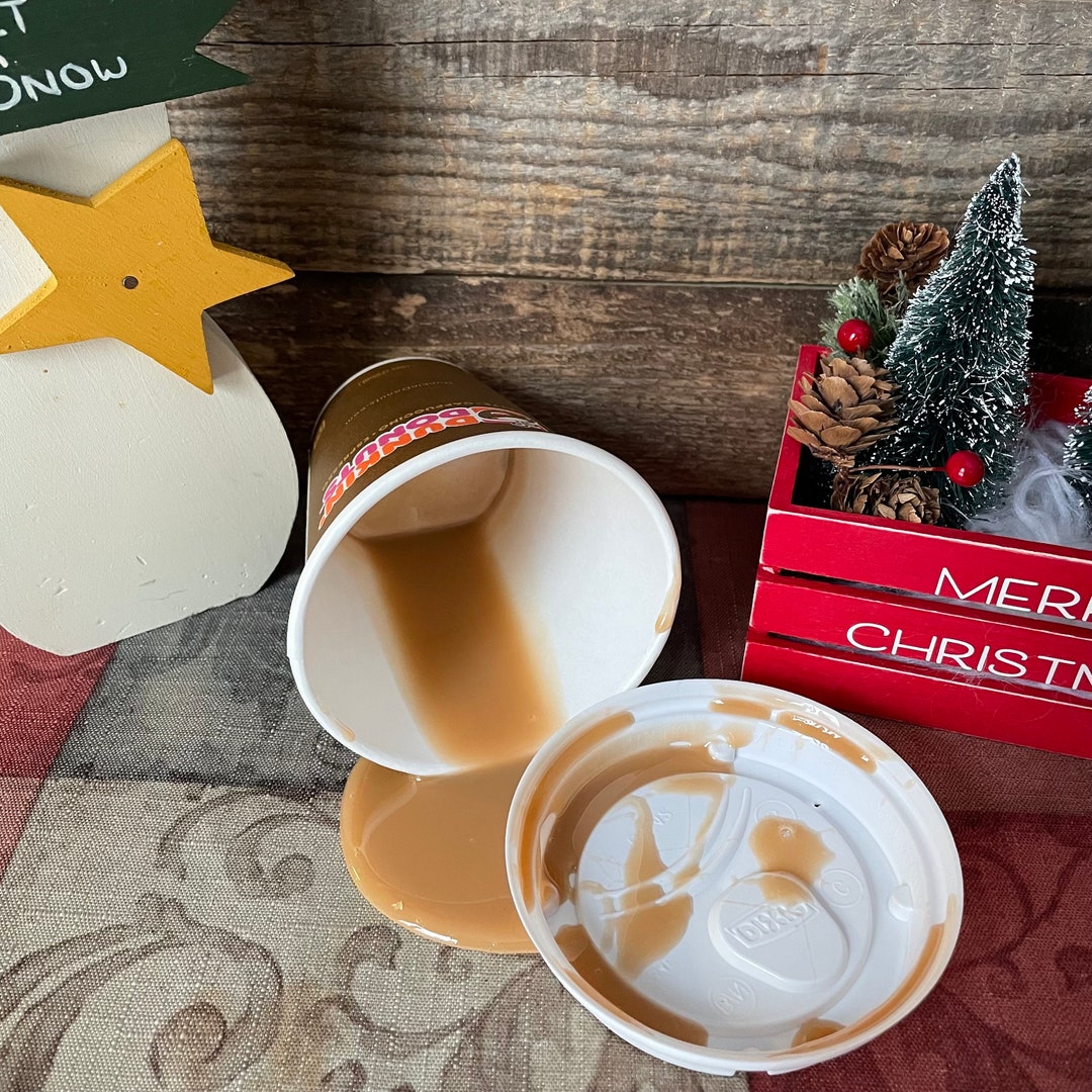 Choose Your Cup Style Spilled Coffee With Cream DD Fake Food Photo Prop ...