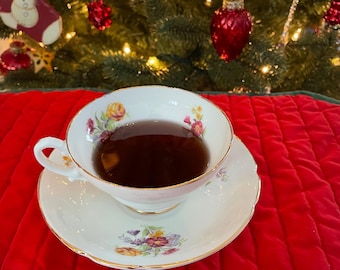 Cup of Black Tea in a Chelsea Toile Blue White Teacup Fake Photo Prop ...