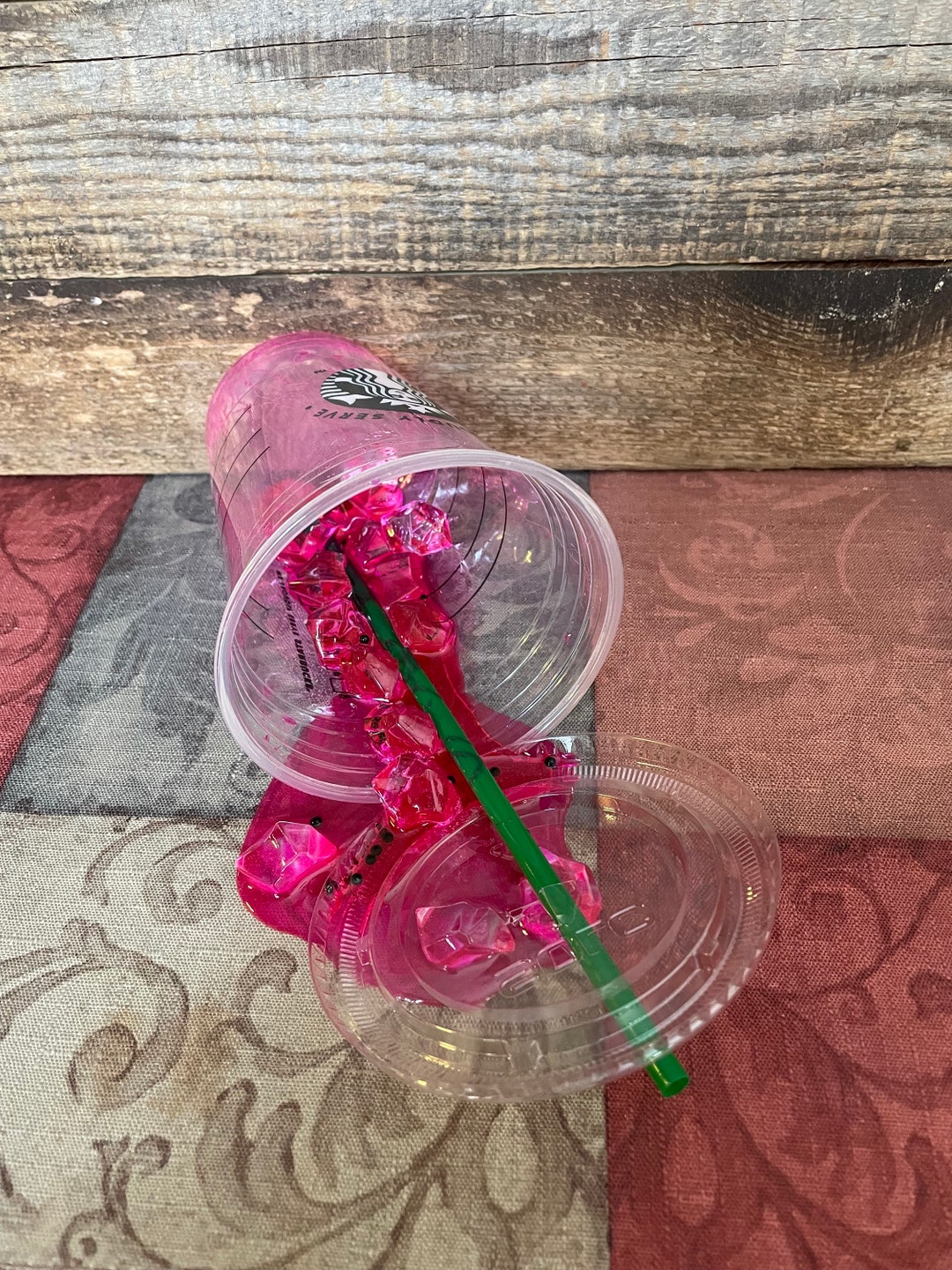 Fake Drink Spilled Dragon Fruit Juice Fun Staging Photo Prop - Etsy