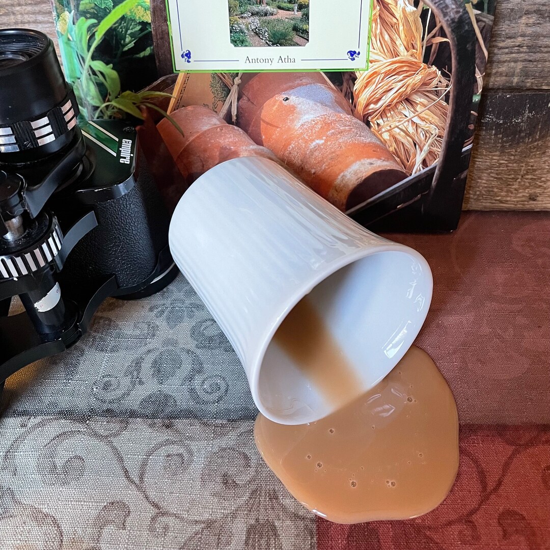 Spilled Mug of Coffee Fake Drink Coffee Bar Decor Photo Prop - Etsy