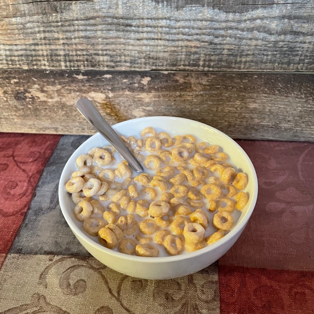 Cheerios Cereal in a White Ceramic Bowl Fake Food Staging - Etsy