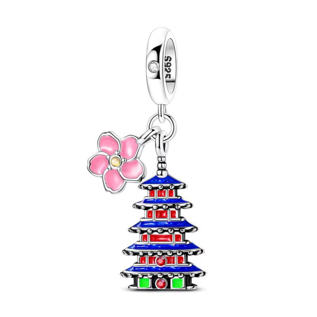 Japan Pandora Charm 925 Silver | Tokyo Sakura Flower Jewelry | Japanese ...