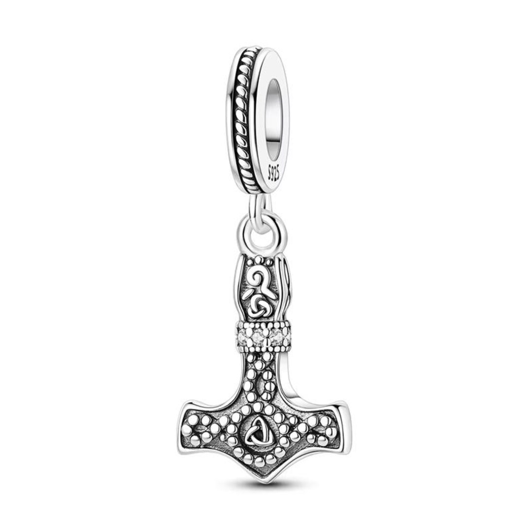Thor's Hammer Pandora Charm | Mjolnir Viking Pendant | Silver Norse ...