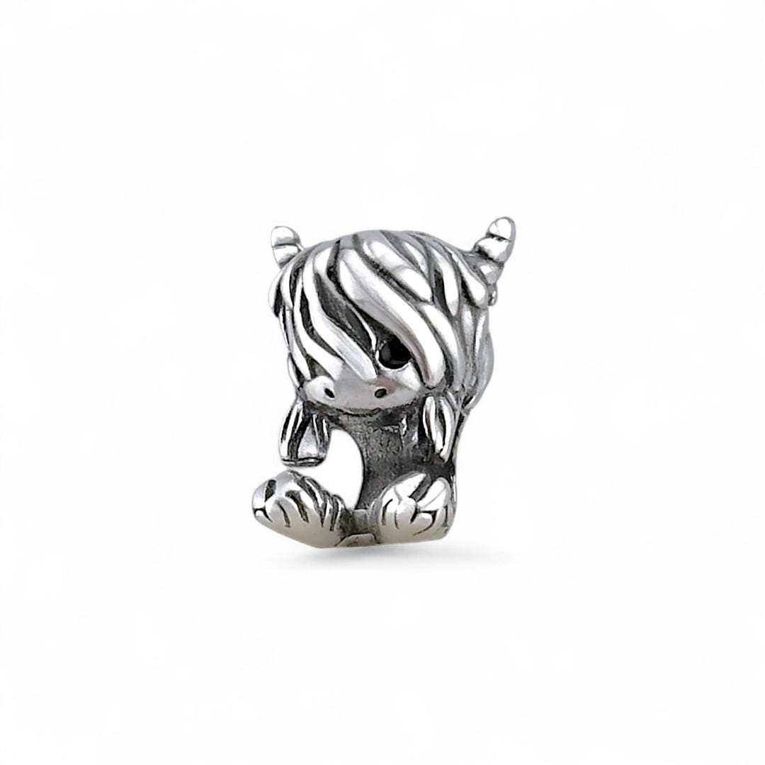 Highland Cow Pandora Charm | Silver Heilan Coo Bead | Scottish Farm ...