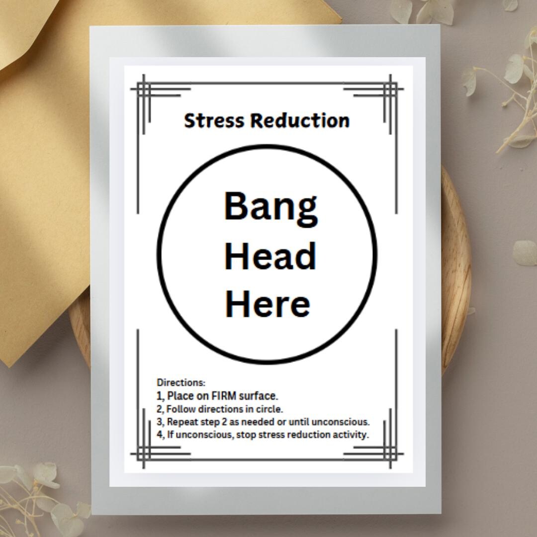 Stress Relief Poster, Wall Art for Relaxation, Inspirational Prints ...