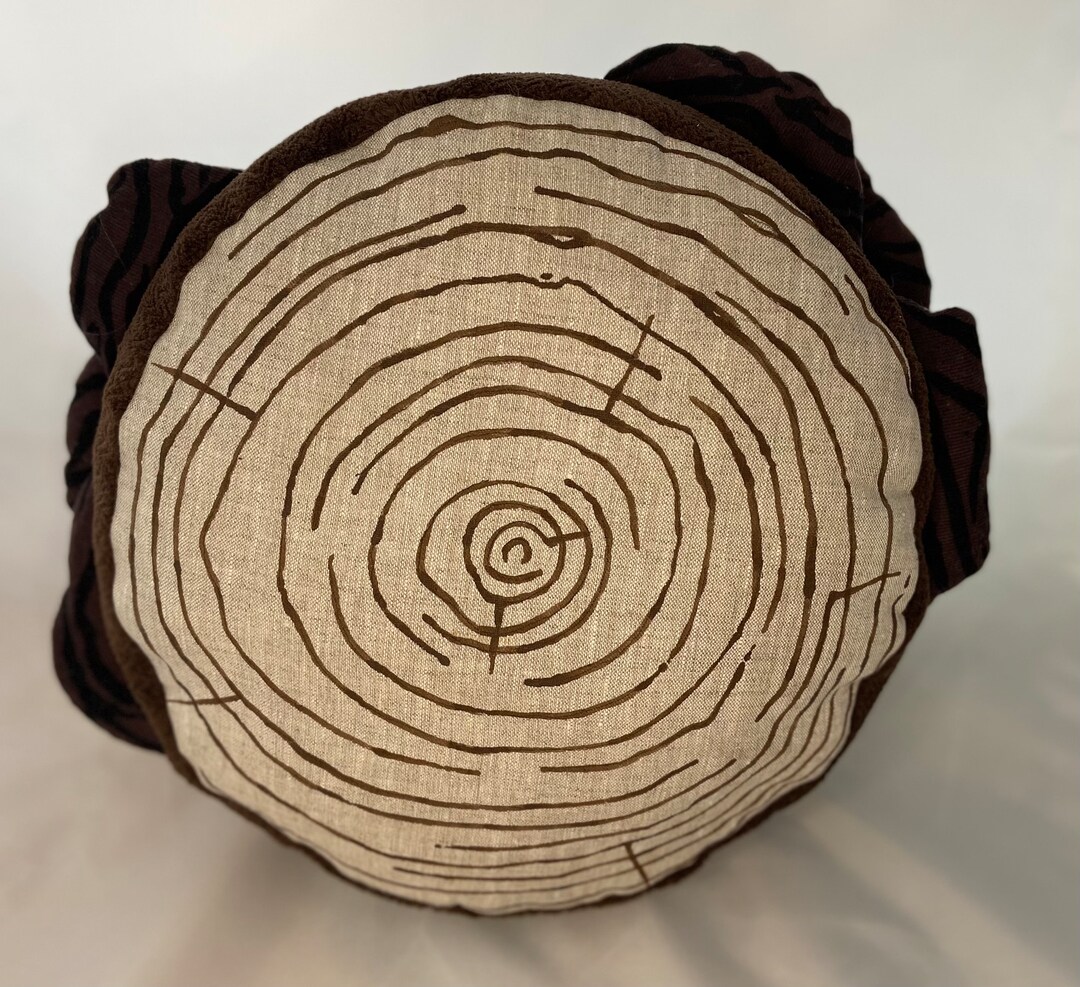 Stump Pillow With Fungus Hand Painted - Etsy