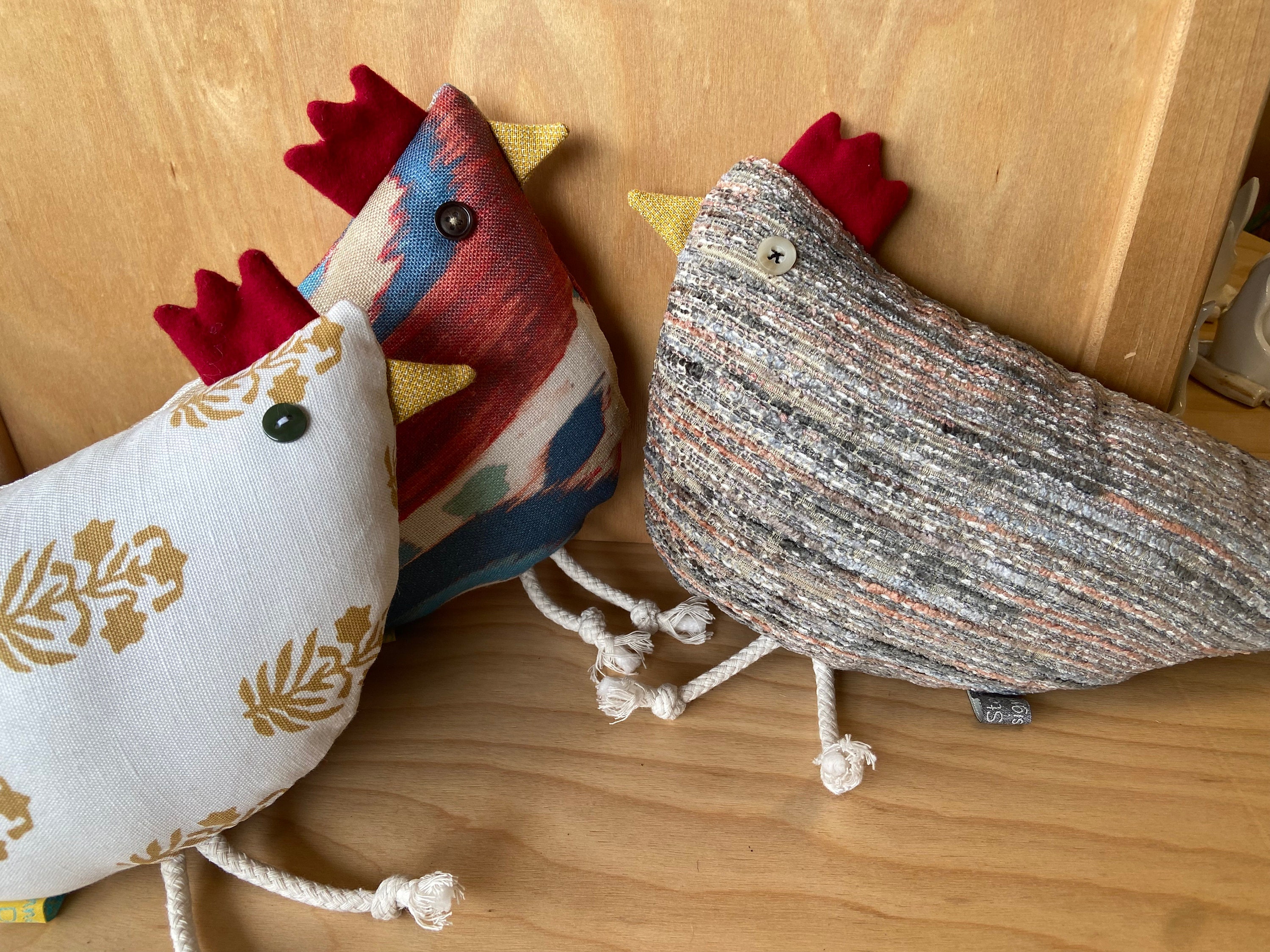 Chicken Pillow 9" in Multi Fabrics - Etsy