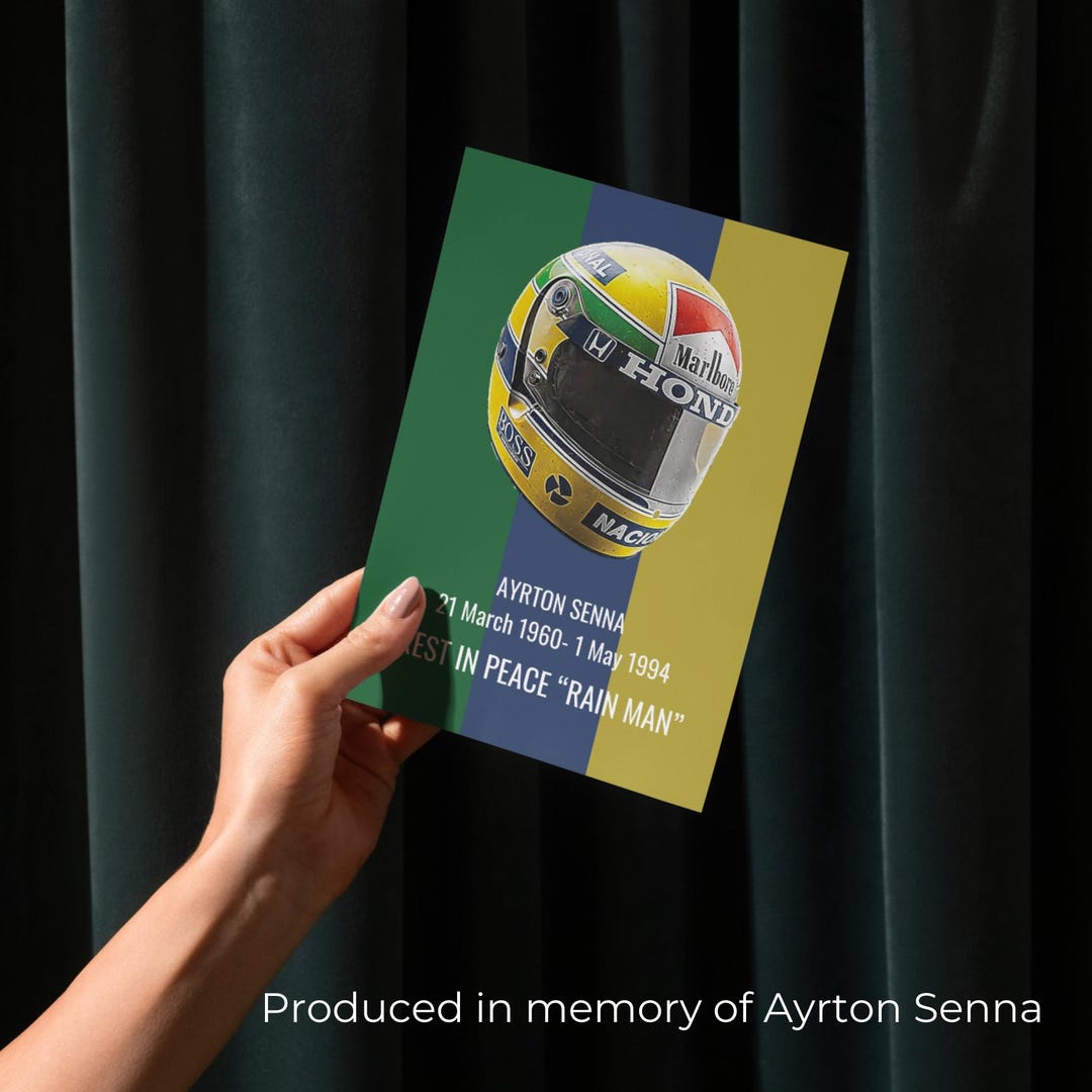 Ayrton Senna F1 Poster: Iconic Helmet Racing Art (digital Download) - Etsy