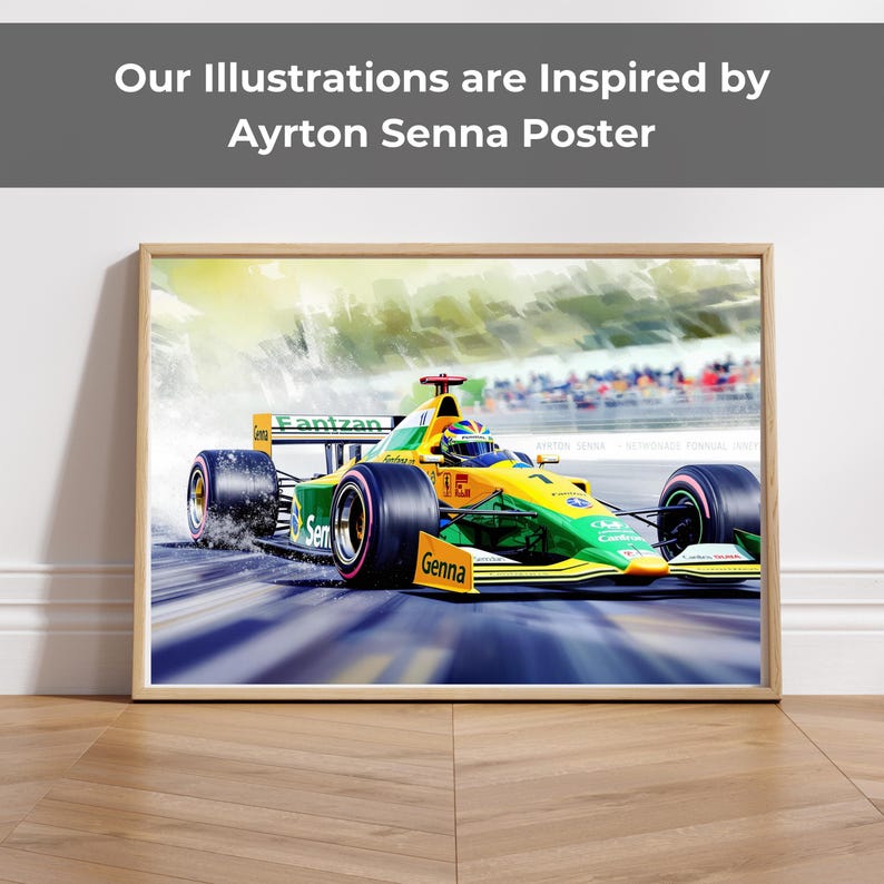 15 Ayrton Senna F1 Posters | Formula 1 Wall Art | Vintage F1 Prints ...