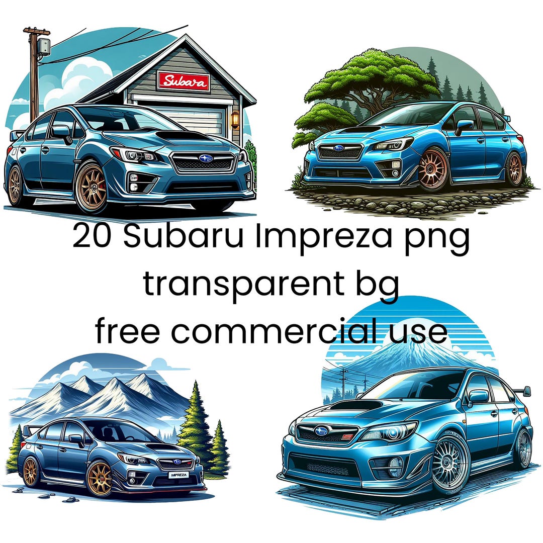20 Cartoon Japanese Car Impreza PNG Clipart,wrx STI, Art Png Bundle ...