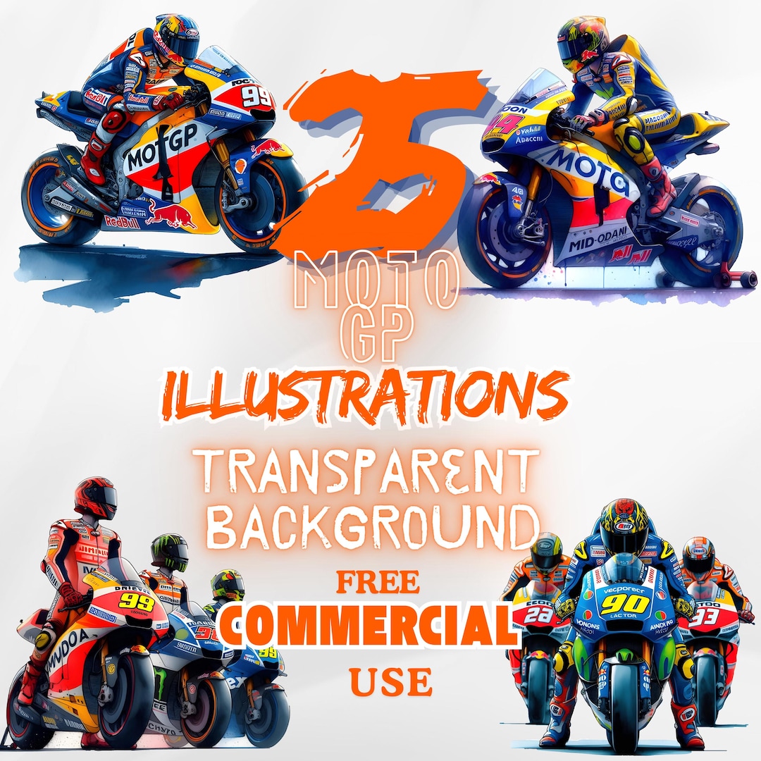 Motogp Motorcycle Poster Set: Racing Champions Wall Art (digital ...