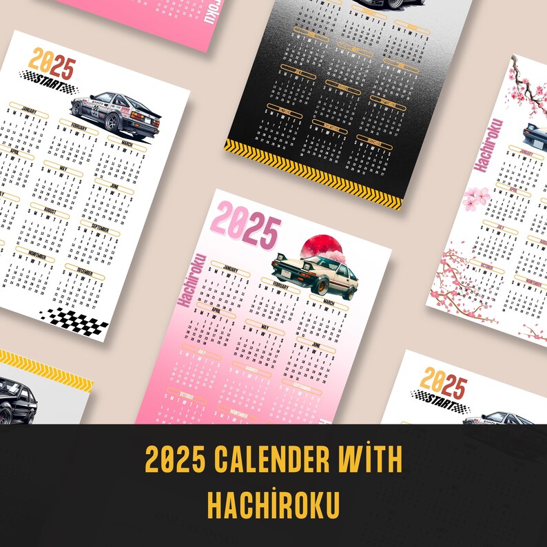 Initial D Toyota AE86 2025 Calendar: Drift-themed Car Guy Gift (digital ...