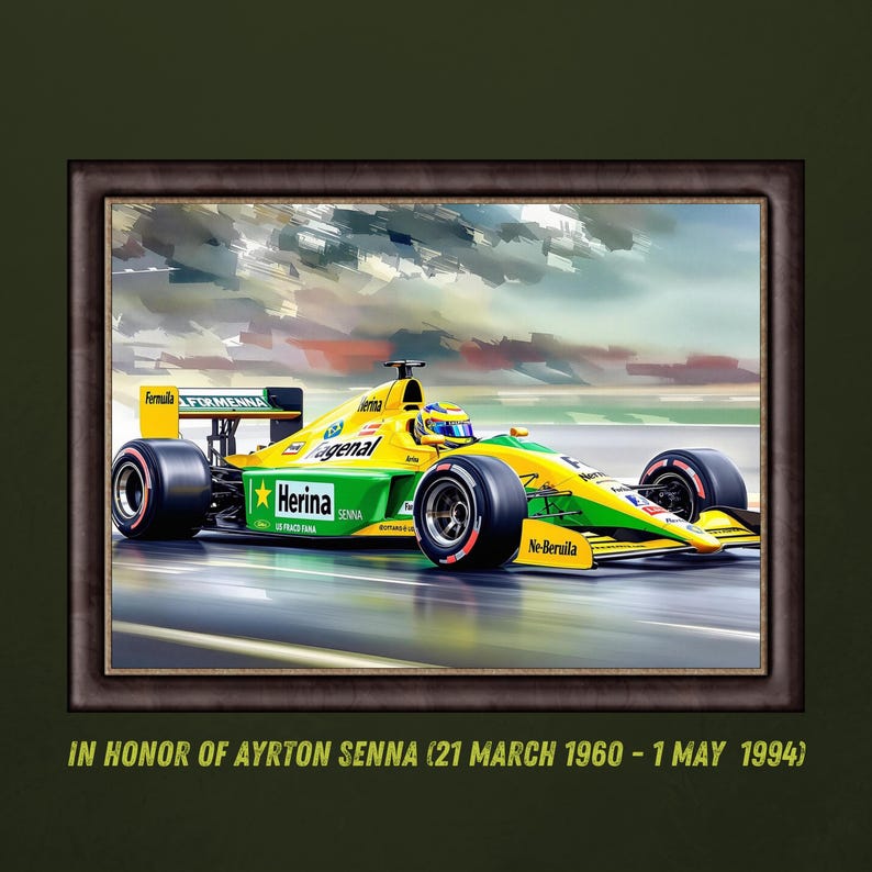 15 Ayrton Senna F1 Posters | Formula 1 Wall Art | Vintage F1 Prints ...