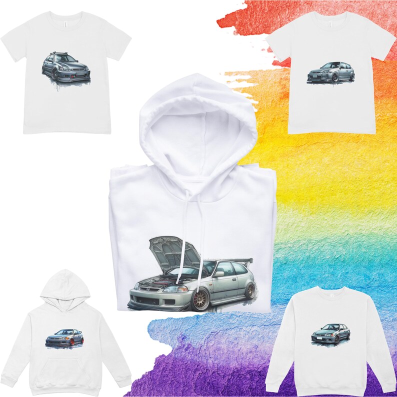 Honda Civic JDM Watercolor Clipart: Car Wall Art (digital Download) - Etsy