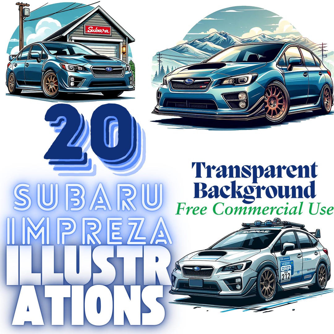 Subaru Car Guy Gift Clipart | Car Wall Art | Perfect for Mechanic Gifts ...