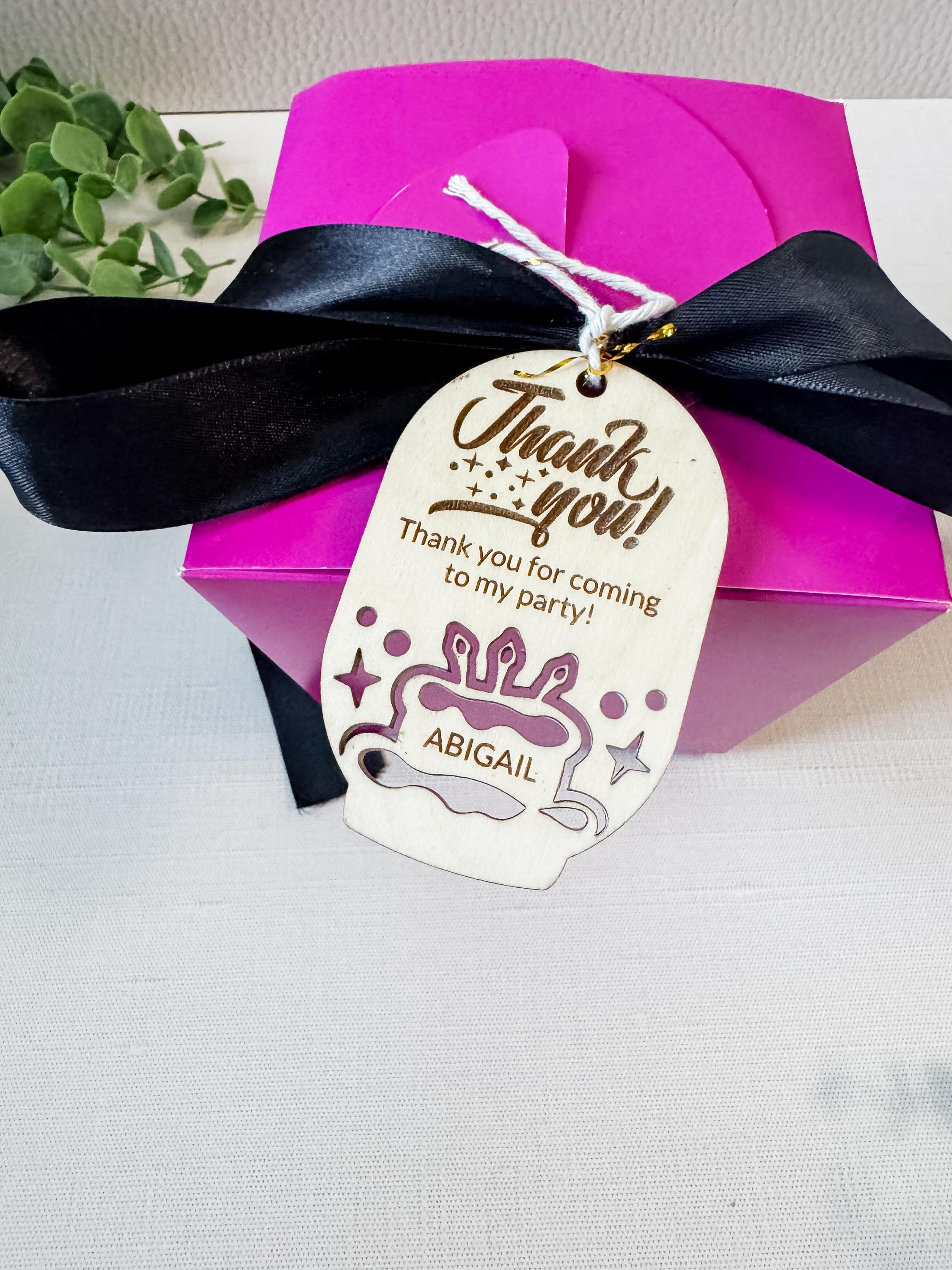 Custom Birthday Favor Tags Thank You Tag Birthday Party Gift - Etsy