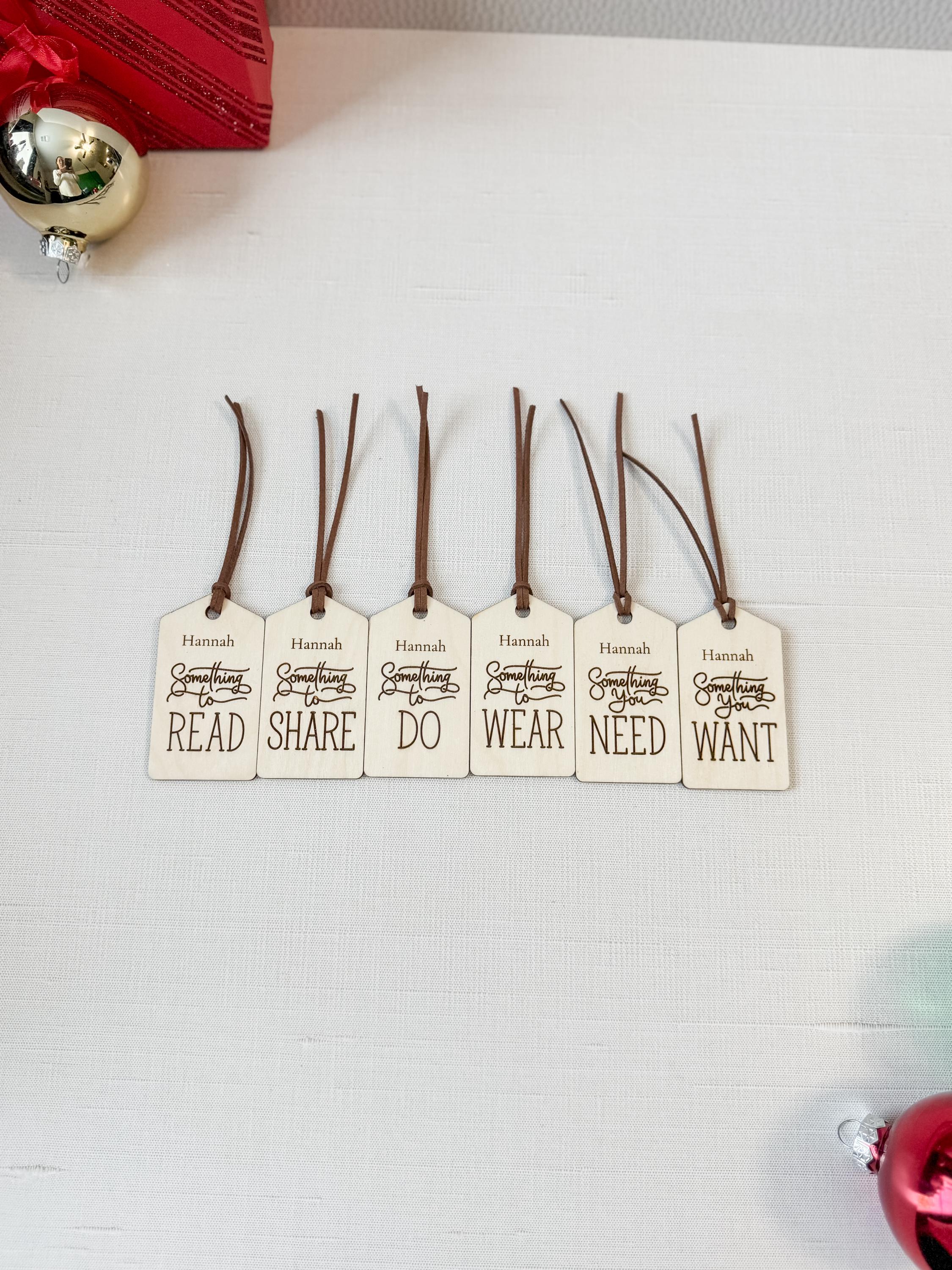 Personalized Christmas Gift Tags - Something You Need, Want, Wear, Do ...