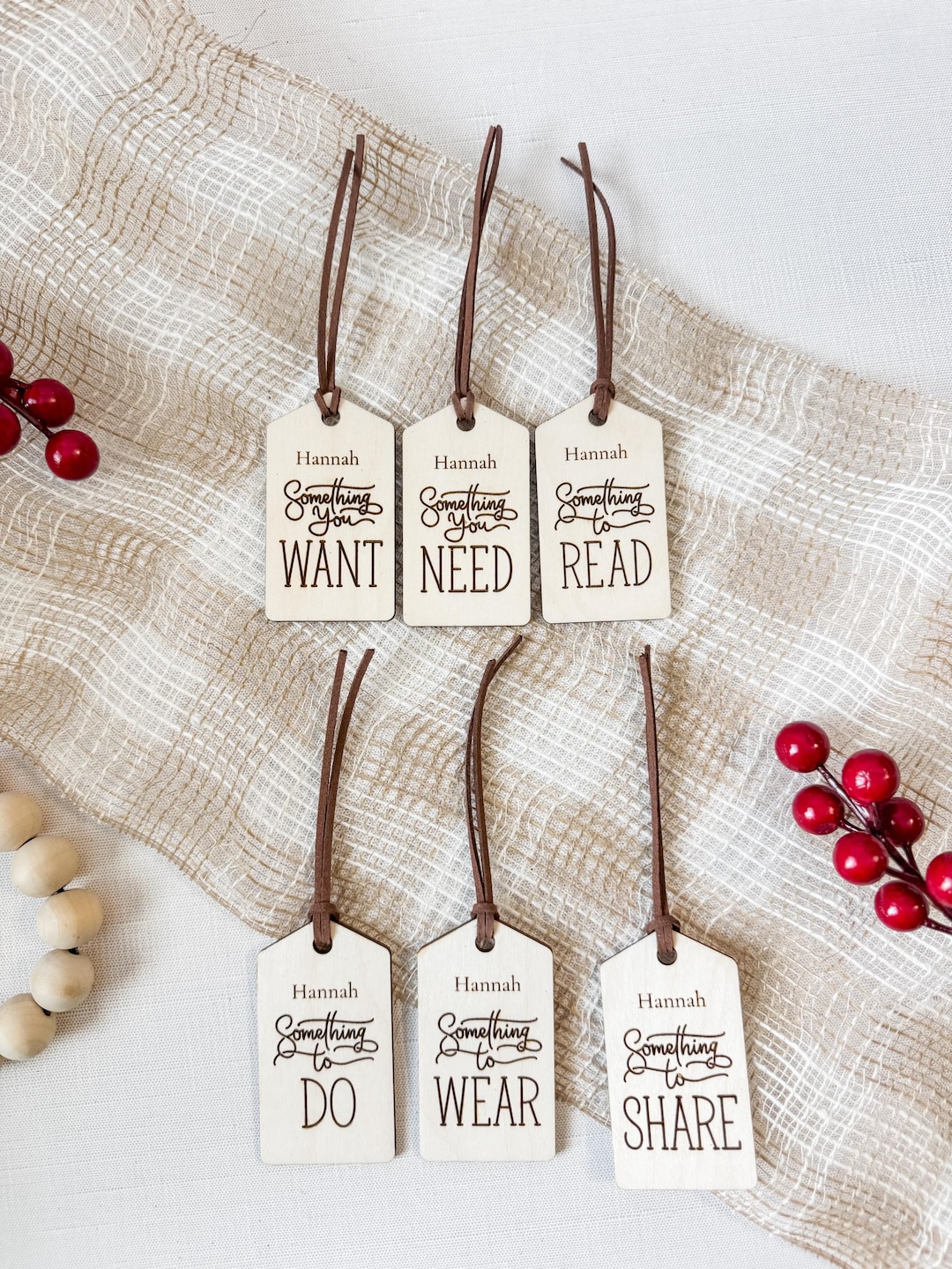 Personalized Christmas Gift Tags - Something You Need, Want, Wear, Do ...
