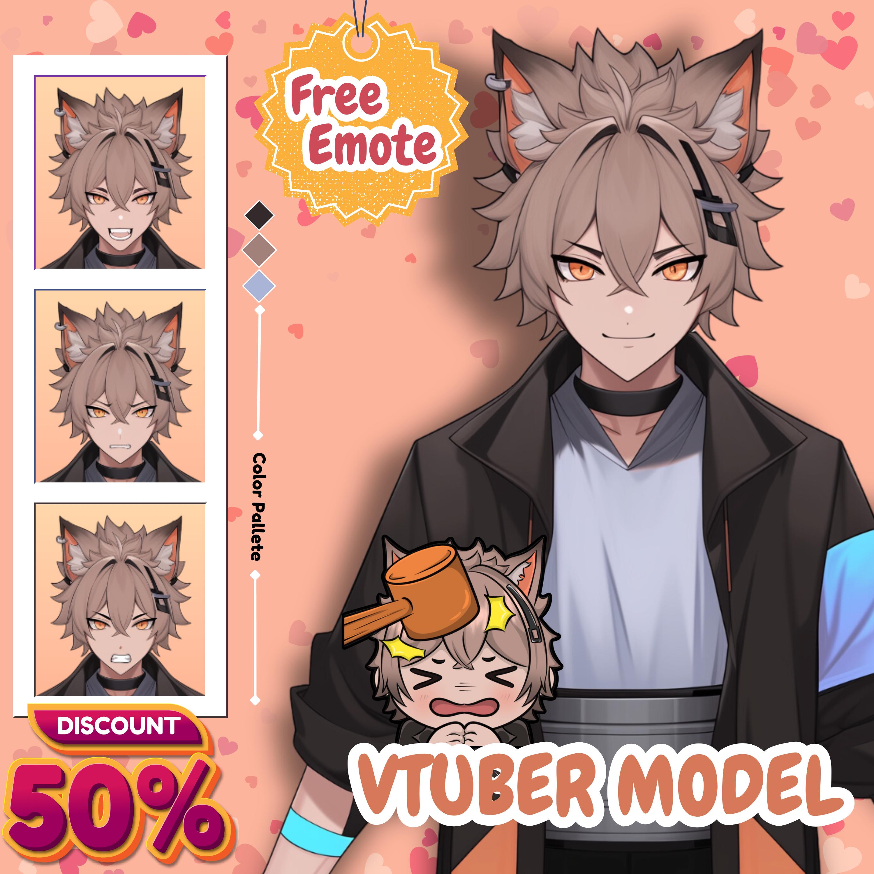 CUSTOM VTUBER Model for Commercial Use Live 2D Vtuber Vtuber Assets ...