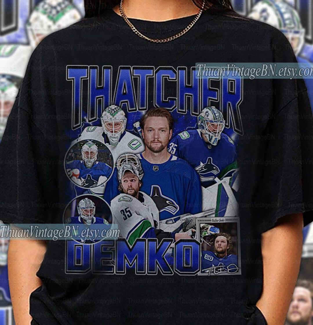 Vintage Thatcher Demko Shirt, Vancouver Hockey Sweatshirt, Hockey Fan ...