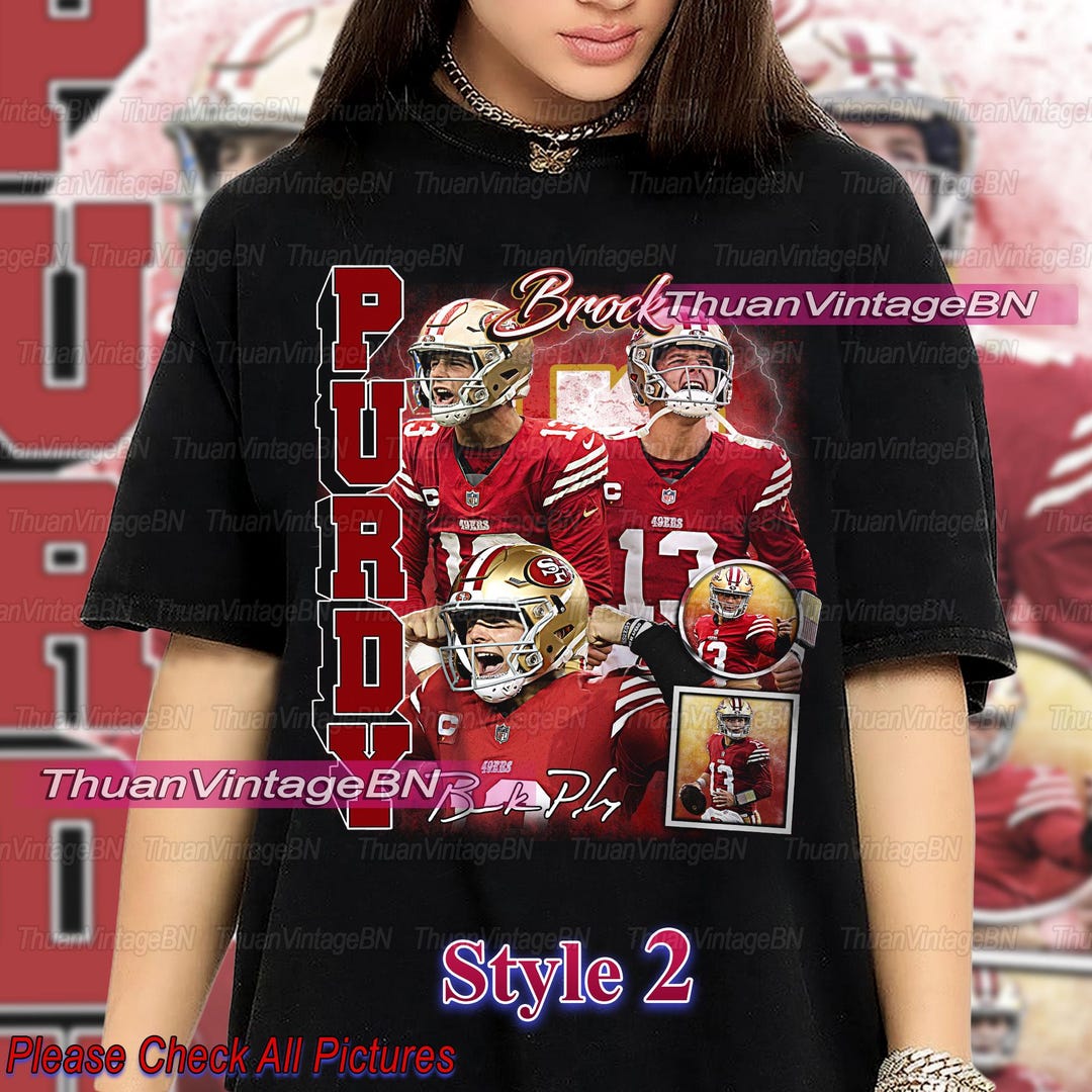 Vintage Brock Purdy Shirt, San Francisco Football Shirt, Brock Purdy ...