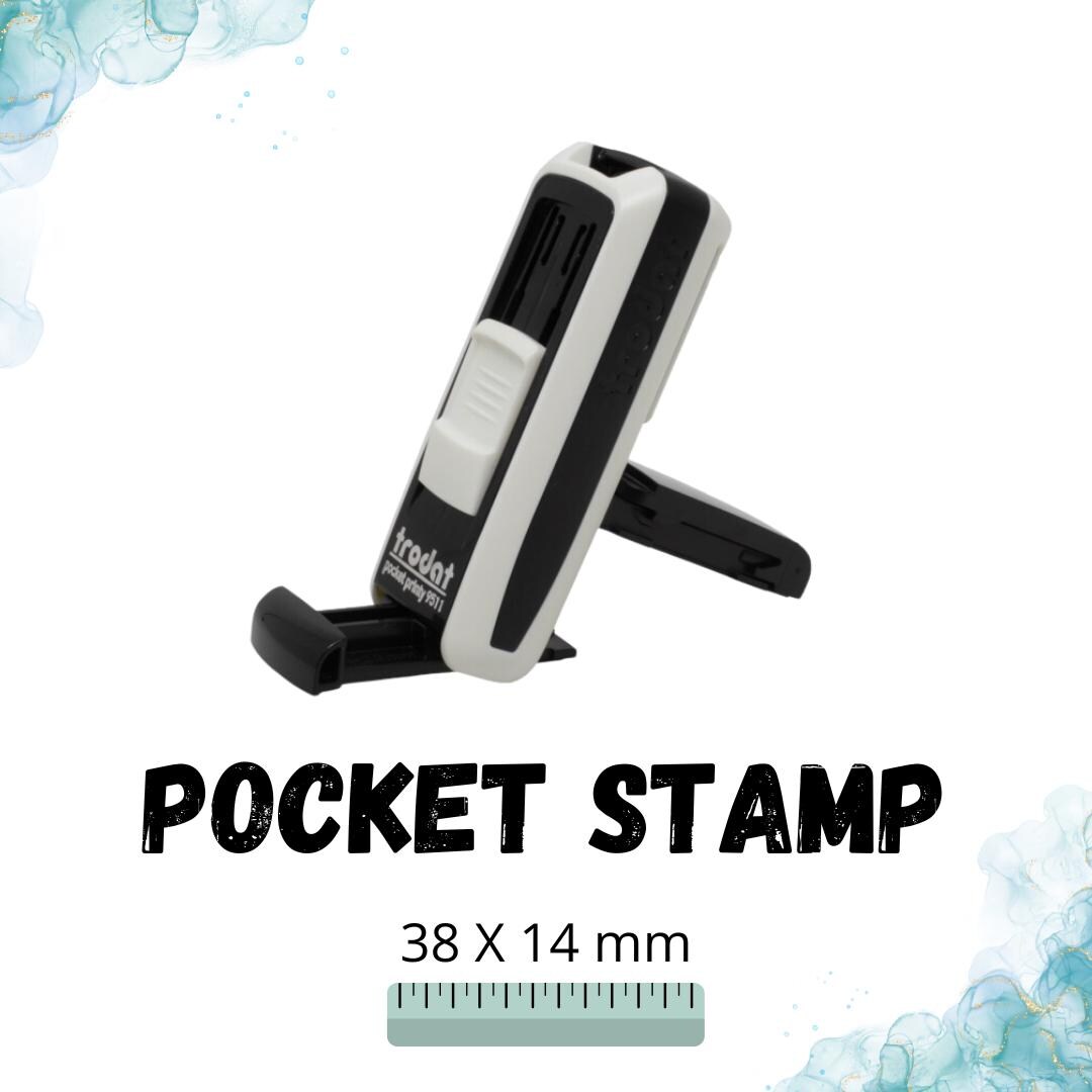 POCKET STAMP | Portable, Self-inking for Professional - Etsy