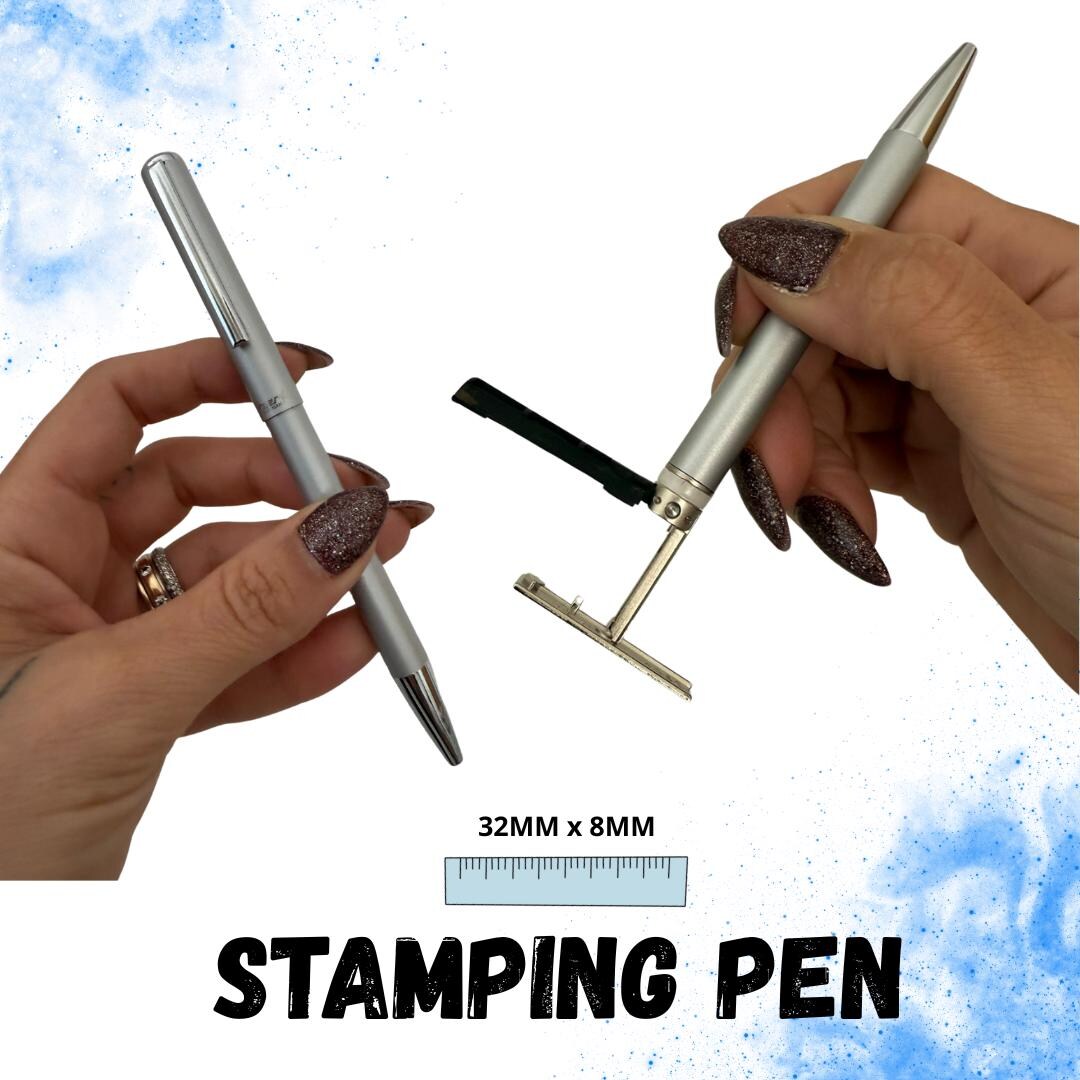 NEW Custom STAMPING PEN | Stamp Writer Exclusive Pen 8x32mm - Etsy