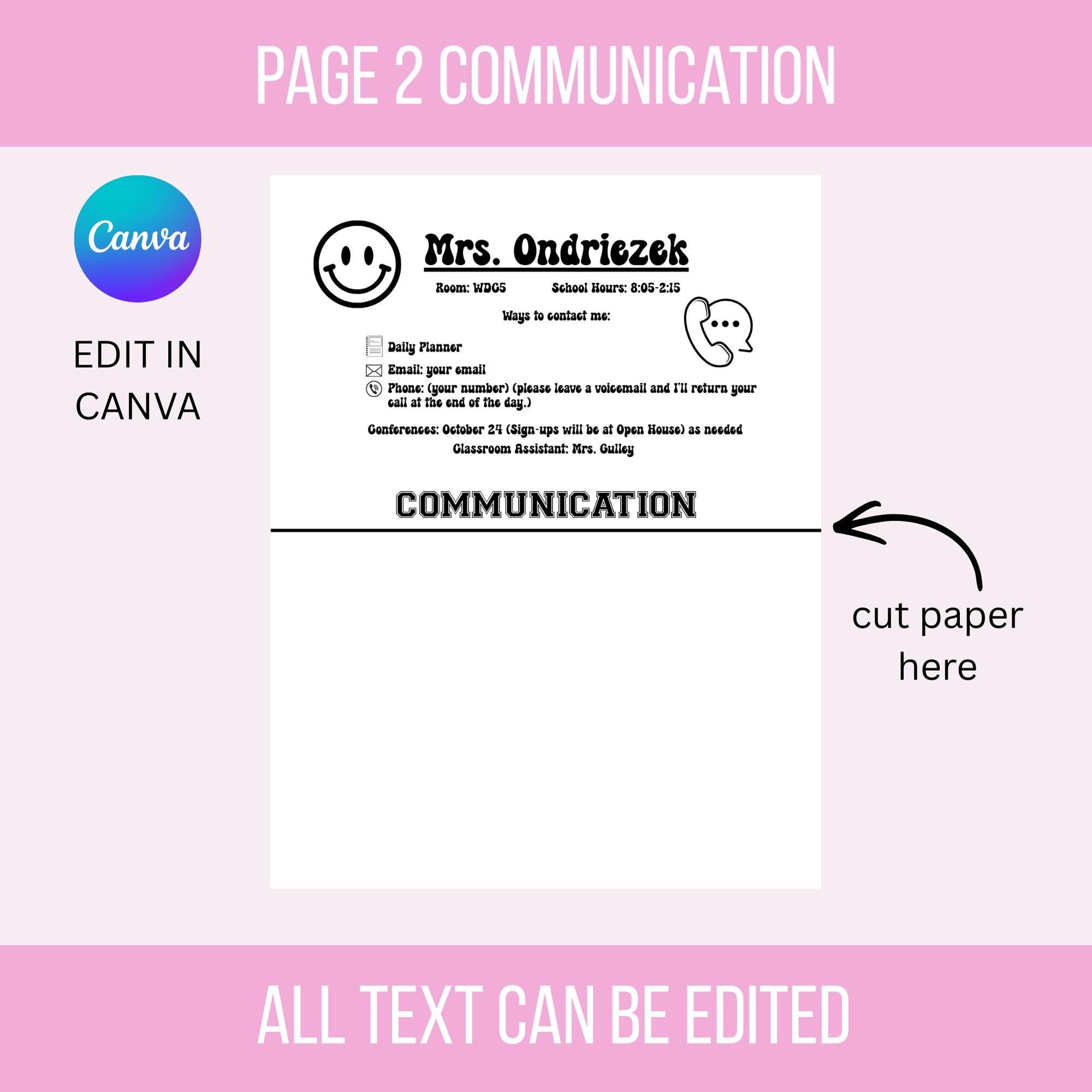 Editable Back to School Flipbook Canva Template | Orientation Packet ...