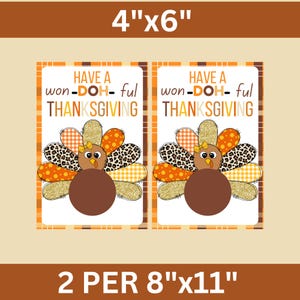 Play Doh Thanksgiving PDF Card Tags | Printable PDF | Classroom Favors ...